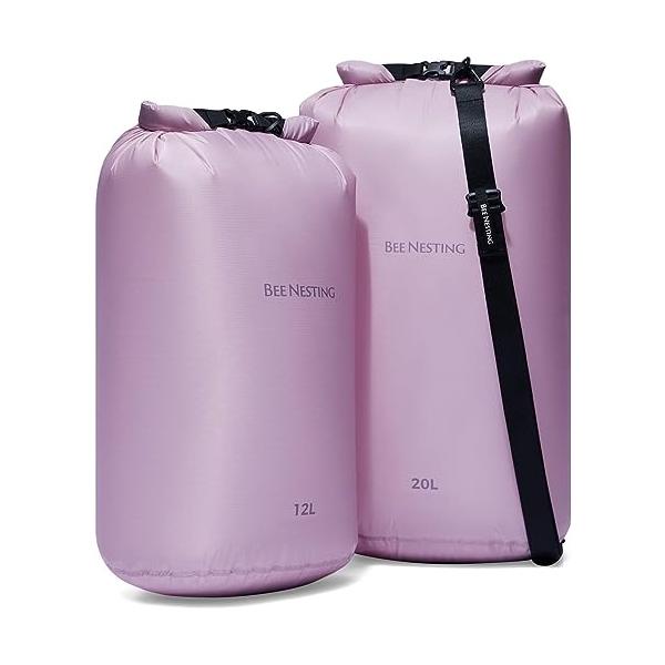 パープル/3 Pack(12L+20L+STRAP)/Bee Nesting・Color:パープルSize:3 Pack(12L+20L+STRAP)・パッキングしやすく素早く取り出し - 半透明素材で中身が確認しやすく、高さ対幅の比率が理...