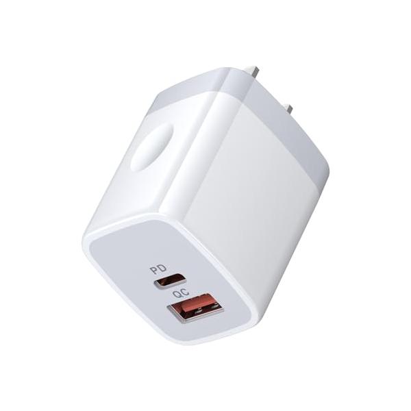 PD+QC 20W White/-/PT-WC-13・Color:PD+QC 20W White・USB-CとUSB-Aポート搭載コンセントは2つのポートがあり、同時に2つのデバイスを充電することができ、合計出力は20Wです。iPhone1...