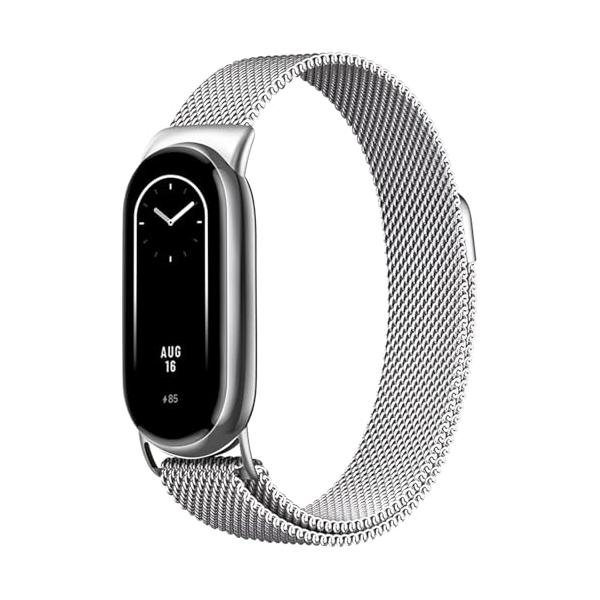ミラネーゼシルバー/-/-・Color:シルバー・Xiaomi Smart Band 9/8の最適なパートナー特殊な機械で織り込まれたステンレスメッシュバンドは、従来の Xiaomi Smart Band 9/8ステンレスバンドと比較すると...