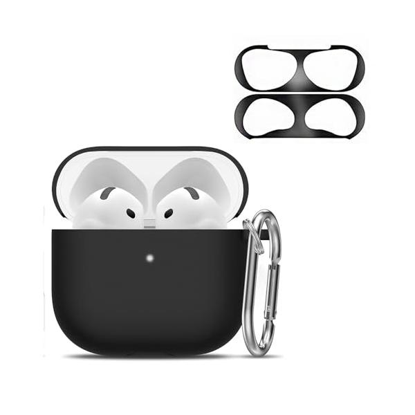 ブラック/AirPods 4 ケースダストガード付き/AirPods 4・Color:ブラックSize:AirPods 4 ケースダストガード付き・対応機種AirPods 4専用に設計されている新型一体型液体シリコンイヤホン保護 ケース。・...