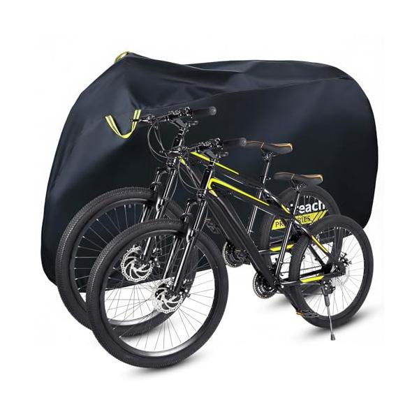 ブラック 420D 2台用/-/CZ2-420・Shape:ブラック 420D 2台用・パッケージ個数:1・アップグレードされた420Dヘビーデューティー素材：この自転車カバー 厚手は、プレミアムな420Dオックスフォード生地で作られており...