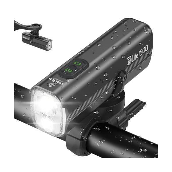 1.DLite1500ライト-単品3.DLite1500ライト-単品（5000mAh）/-/-・Color:3.DLite1500ライト-単品（5000mAh）・高輝度自転車ライト：ロービーム/ハイビーム：DLite1500 スマート自転車...