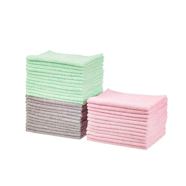 36枚グリーン グレー ピンク/36枚/CW190449B・Size:36枚Color:グリーン グレー ピンク・パッケージ個数:1・自動車の外装や内装、電子機器、眼鏡、スクリーンなどの塗装面や繊細な表面を拭くための非研磨性クリーニングクロ...