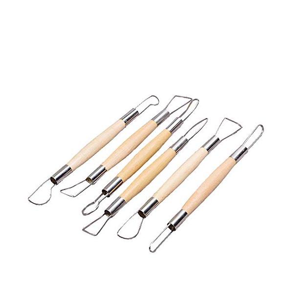 粘土ヘラ・6本セット 16cm Kingsiely・・Color:6本セット・材質：ウッド、ステンレス・サイズ：約16cm・先端はステンレス製なので、錆びにくくて使用後のお手入れが簡単です。・様々な形状があり、必要に応じて選ぶことができます...