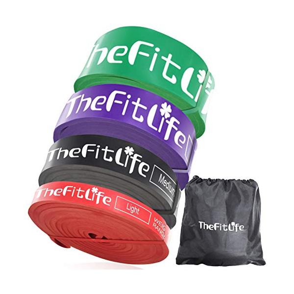 レジスタンスバンド・赤/黒/紫/緑  ・・Color:赤/黒/紫/緑・一目でわかる：本格的なトレーニングを行いたいという方におすすめなのはこのTheFitLifeトレーニングチューブです。負荷のコードがチューブに明記されているので一目で区別...
