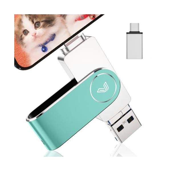 グリーン/128GB/LF-VD60Y・Size:128GBColor:グリーン・??4in1多機能・セキュリティ機能付USBメモリはライトニング、Type-C（USB-C）、USB（USB-A）、Micro USBの4つのコネクタを搭載し...