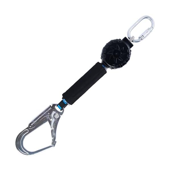 黒合金鋼セルフロック ランヤード/-/GUANGJIA・Color:黒合金鋼セルフロック ランヤード・セーフティランヤード アルミニウムOフック: ランヤードのOフックは、2500kgまでの引張強度を持つ高品質の超軽量合金鋼で作られています...