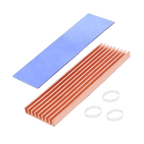 ヒートシンク純銅厚さ6MM/-/Thk. 6mm・Color:純銅厚さ6MM・1. 高互換性設計：当NVMe M.2 SSD ヒートシンク はM.2 2280 SSDと互換性があります。また、M.2 SSD以外にPS5やニンテンドースイッチ...