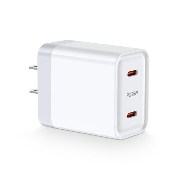 ホワイト/-/-・Color:ホワイト・??25W PD充電器・2ポート搭載 Power Delivery対応のUSB Cの両ポートを搭載しています。単ポート利用時、25Wを出力します。２ポート利用時場合、合計25wの電圧電流に対応し、自動...