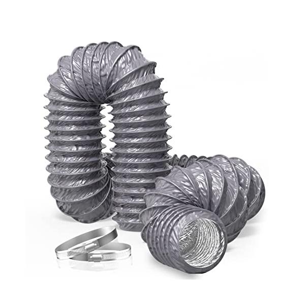 グレー/φ100mm×2.5m/HRKD-02・Size:φ100mm×2.5mColor:グレー・パッケージ個数:1・サイズ：φ75mm/φ100mm/φ125mm/φ150mm/φ200mm　付属品：クランプ2個付き・材質: 塩ビ(PV...