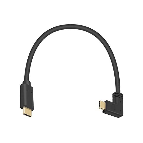 ライトアングルUSB Cケーブル ブラック。/1 feet/POY-000205・Color:ライトアングルUSB Cケーブル ブラック。・パッケージ個数:1・Type C to Type C ケーブル，Type-C端末の各機種のスマートホ...