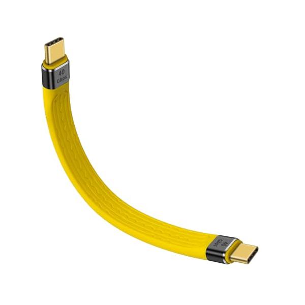 -/13センチメートル/40GbpsタイプCオスオス・Model:40GbpsタイプCオスオス・USB Type C 充電ケーブル短いは40Gbpsのデータ同期転送をサポートし、お気に入りの映画、音楽そしてを数秒で転送できます。Type C...
