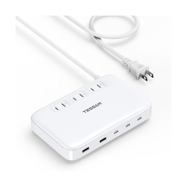 3AC+USB-3C2A-65W-/1.5m/PA6510J・Size:1.5mStyle:3AC+USB-3C2A-65W・一台8役のusb 充電器3つのACポート、2つのUSB-Aポート、3つのUSB-Cポートを備え、アダプターを使わず...
