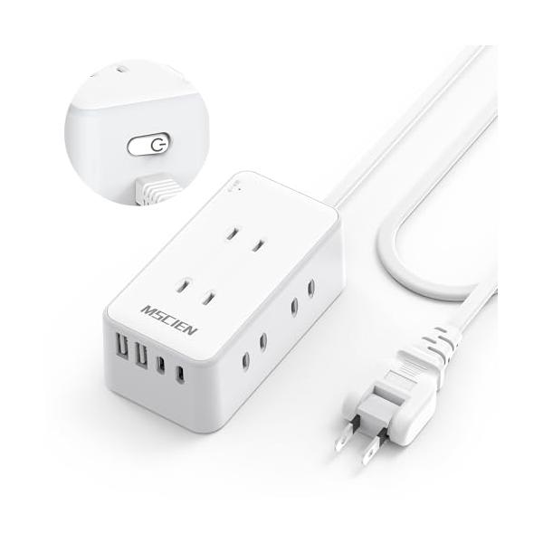 -/5M/YP31U-5m・Size:5M・一台十役：電源タップは6個AC差込口、2個USB-Cポートと2個USB-Aポートがあります。3面にはAC差込口が2口ずつあり、配線がスッキリです。・スイッチ付き：一括スイッチが付いており、接続した...