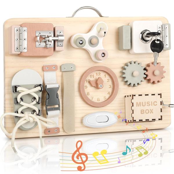 ・  MX400・??ビジーボード 木のおもちゃ- 知育玩具 1 2 3 歳 には、子供たちが細かい運動能力を発達させるための12の異なるアクティビティが含まれています。 人生のさまざまな段階で、彼らは皆この ビジーボード の恩恵を受けてい...