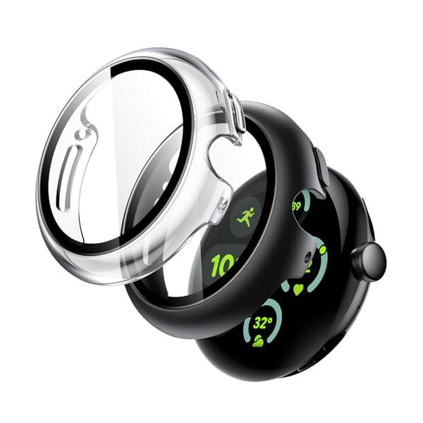ブラック/クリア/Google Pixel Watch 3/2/1 41mm/376DB・Color:ブラック/クリア・パッケージ個数:2・[互換性] Google Pixel Watch 3/2/1 41mm用に設計されています。注：Go...
