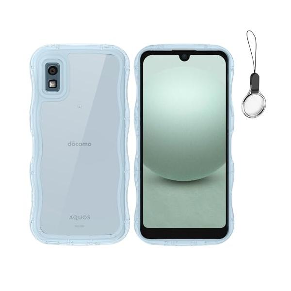ブルー/Wish3/AQUOS Wish 3・Size:Wish3Color:ブルー・SHARP AQUOS Wish3対応ご購入前に、お使いの携帯電話の正しいモデル/サイズしてください。HILEGENER可愛いソフトTPU波状エッジソフト...