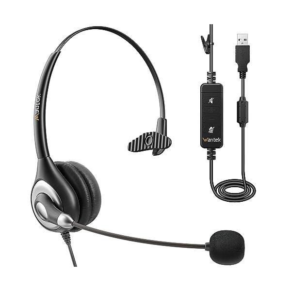 USB-片耳/-/-・Color:USB-片耳・??ノイズキャンセリング、明瞭な通話- プロノイズキャンセリングマイク付きUSBヘッドセットは、自然な聞き取りをにする優れた音質、周りの騒音を低減するノイズキャンセリングマイク、聴覚をより良く...