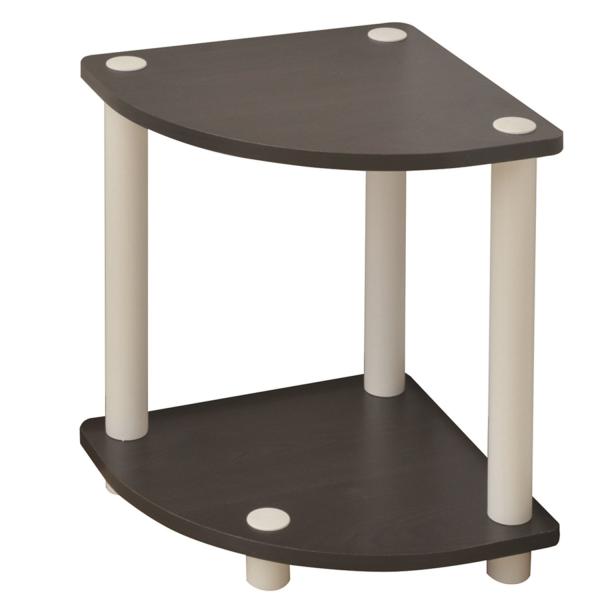 2段コーナーダークブラウン/幅30×奥行30×高さ41cm/DSR-2CL・Color:ダークブラウンStyle:2段コーナー・パッケージ個数:1・本体サイズ:幅30×奥行30×高さ41cm・本体重量:1.5kg・材質:支柱=ポリエチレン・...