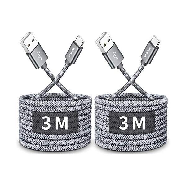 グレー/3m/LF-CT0301R・Size:3mColor:グレーNumberOfItems:2・パッケージ個数:1・3メートル＆2本3メートル長さのusb cケーブルで、線長不足の心配不要！遠いところでも使用です。例えば、学校、自宅、職...