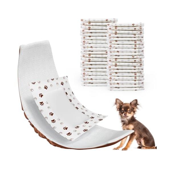 ホワイト＆ブラウン/XSサイズ（100枚入）/ps004・優れた吸水性能pet softおむつパッドは中身は吸水性能に優れた素材を採用し、水分が素早く吸収されます。水分はパッドの中にしっかりロックされ、逆戻りせず、お肌がサラサラでワンちゃん...