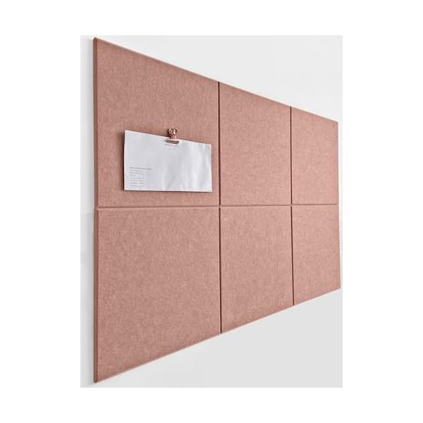 Tsuchi-iro/90センチメートル x 60センチメートル/-・Color:Tsuchi-iro・コルクボードDIY - セットには、厚さ9mm、最大拡張サイズ90x60cmの30x30cmのフェルトボード6枚が含まれています。オフィ...