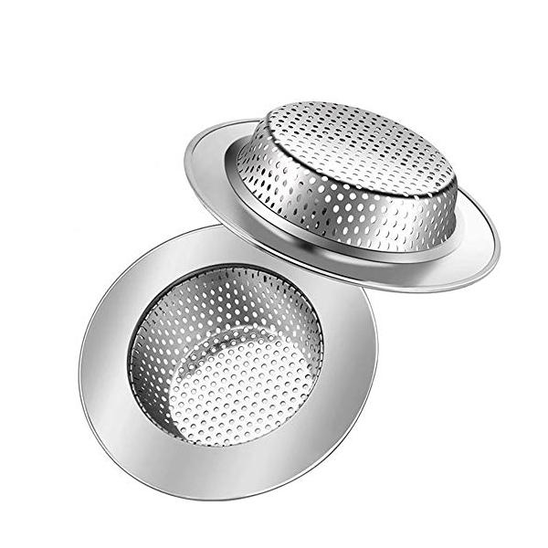 シルバー/-/-・パッケージ個数:2・排水口適用サイズＬ外径9×高さ2ｃｍ。内径：5.7ｃｍ。適応サイズ:直径6〜8.5cmの排水口に適応。Ｓ外径7×高さ1.8ｃｍ。内径：4.1ｃｍ。適応サイズ:直径4.3〜5.5cmの排水口に適応。（パン...