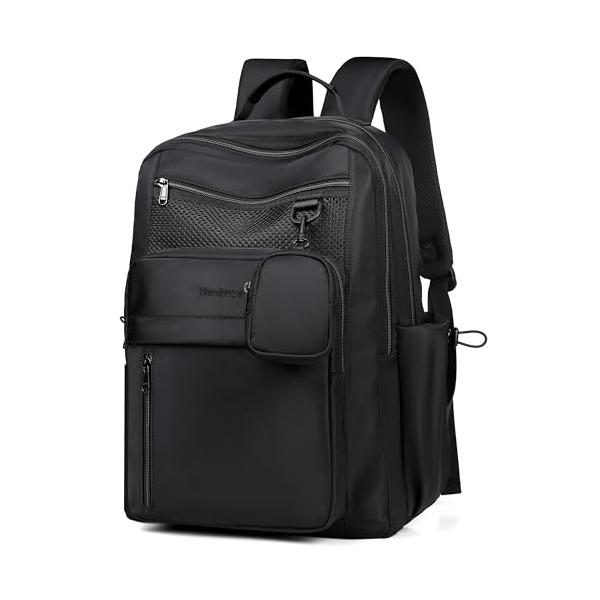 リュックブラック/L/-・Size:LColor:ブラック・高品質素材このスクールバッグは、耐水性のある耐久性のあるポリエステル製で、通気性と熱放散性に優れ、優れた撥水性を持ち、急な雨や汚れからバッグの中身を守ります。耐摩耗性が高く、引き裂...