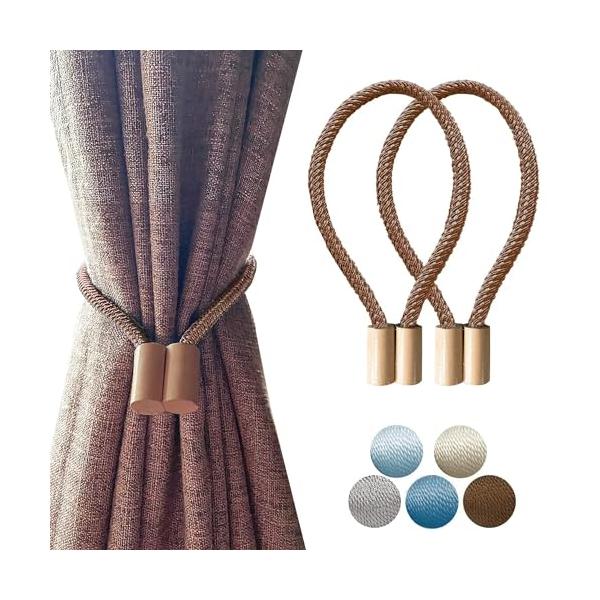 ダーク ブラウン/40cm/LQICLK05DB・Color:ダーク ブラウンSize:40cm・「木造」カーテン タッセルは本体木造で、接続部分はポリエステル糸で織られています。木にワニスを塗ったので、よりよく耐久性を持っています。高級感...