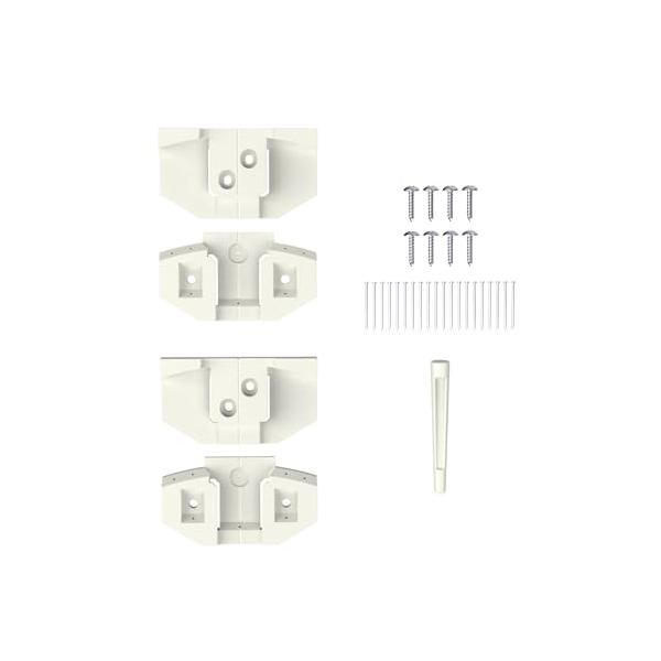 ブラケットホワイト/柱1本用/FXO-22・Color:ホワイトSize:柱1本用Style:ブラケット・壁面に小さなピンで、柱材を浮かせて設置できるブラケット。１×4 材 / 2×4 材に対応で、壁を大きく傷付けず取付簡単。柱材１本固定用...