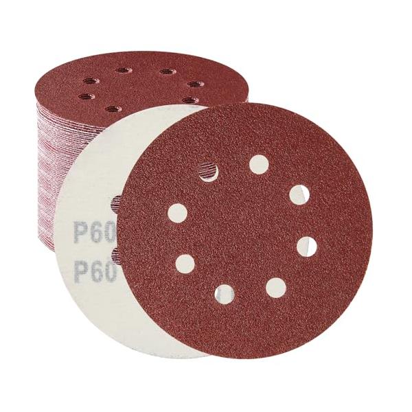 60番 40枚レッド/125mm/5C8K Red P60 40PCS・Style:60番 40枚・パッケージ個数:1・セット内容40枚 125mm サンダー ペーパー セット 60番 粗目、ランダムサンダー ペーパー背面に数字が印刷されて...