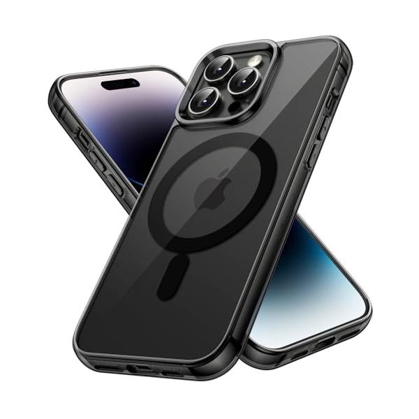 ブラック/-/3853B・Color:ブラック・[互換性] iPhone 14 Pro Max (6.7インチ)用に特別に設計されています。38個のマグネットを内蔵し、すべてのMagSafeアクセサリーに対応できるクリアケースです・[強力な...