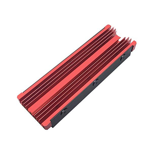M2散熱片02/-/-・Color:M2散熱片02・片面または両面用のパッシブヒートシンク（両側のチップ）NVME M.2 SSD、22x80mm M.2 NVME SSDまたはSATA M.2 SSDに適合・ヒートシンク設計：溝設計により...