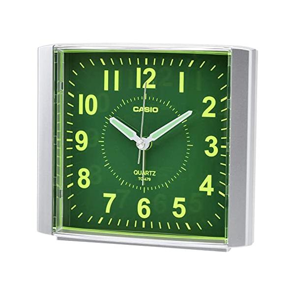 04.シルバー/高さ11.5×幅13.0×奥行き5.6cm/TQ-479-8JF・Color:04.シルバー・パッケージ個数:1・機能:電子音アラーム、スヌーズ機能、ライト、集光文字板、ステップ秒針・推奨電池:単3マンガン乾電池×1・本体サ...