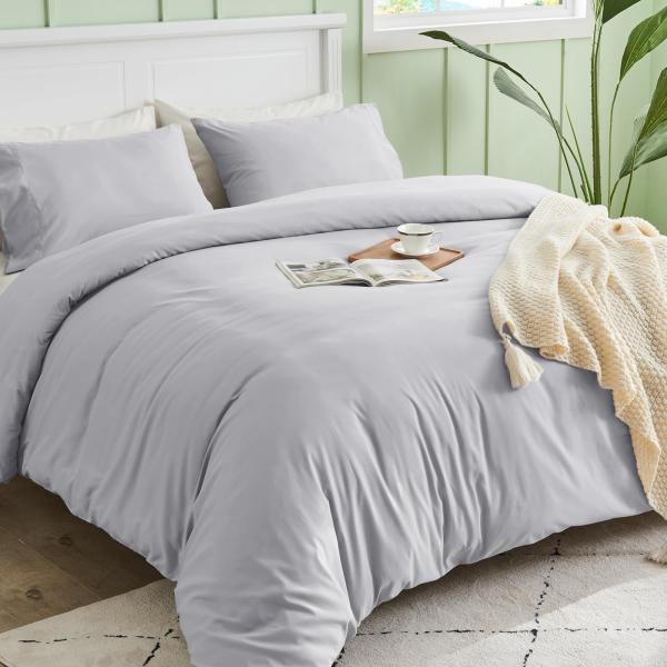 1.ライトグレー/シングル（150*210cm）/-・Color:1.ライトグレーSize:シングル（150*210cm）・仕様掛け布団カバー　サイズ：シングル（150X210cm）片側に210cm全開ファスナー使用　8か所の紐を付き　8種...