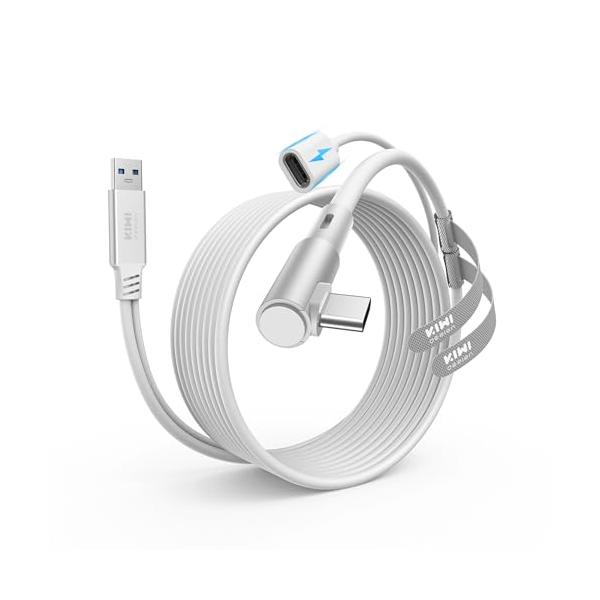 ホワイト/-/QC-8.5・Color:ホワイト・パッケージ個数:1・Quest 3/Quest 3S/Quest 2/Pro/Pico 4との互換性このType C リンクケーブルは、めたくえすとヘッドセットと同時に充電しながらゲームを楽...