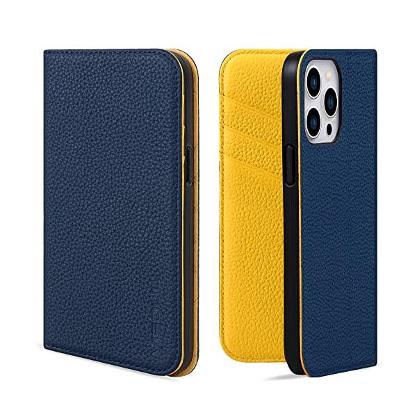 手帳型ネイビー．レモンイエロー/iPhone 14 Pro/-・Size:iPhone 14 ProColor:ネイビー．レモンイエロー・携帯ケース対応機種iPhone14 Pro (6.1インチ)★対応機種と画面サイズをよくご確認のうえ、...