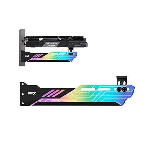 ・グラフィックカードホルダー ARGBタイプ GPUホルダー GPUholder・さまざまなビデオカードの重量とサイズに調整・幅広いマザーボードおよびケースに適応。・アルミニウム合金のサイドプレートと中間アクリルプレートの組み合わせは、単一...