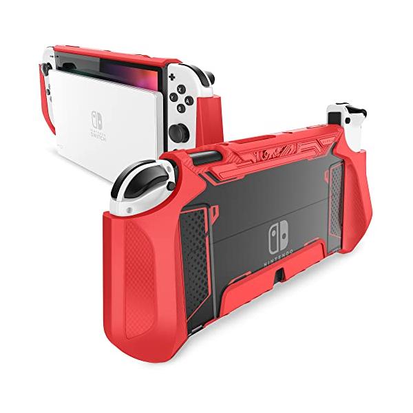 使いやすい保護カバーレッド/Nintendo Switch OLED/810001772994・Color:レッドSize:Nintendo Switch OLED・パッケージ個数:1・完璧なマッチ：特別に配置されたカットアウトで設計されて...