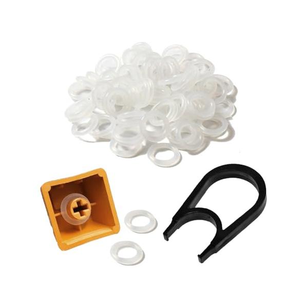 ・B  ・・Color:B・セット内容：静音化リング*150、キースイッチ引抜工具*1・Oリングサイズ：外径8mm、内径5mm、厚さ1.5mm・Oリングは高品質なシリコンで作られて、長時間の使用にも耐えうる素材です。・タイピングの手触りが向...