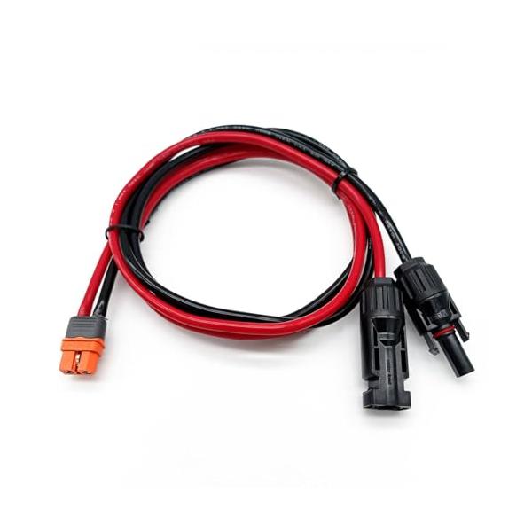 黒と赤/1メートル/BLJ24-003・Size:1メートル・プロジェクト：ソーラーコネクタからXT60I延長ケーブル。・ワイヤゲージ：10AWG錫メッキ銅線 ; 線の長さ：1メートル ；包装数量：1件・ソーラーコネクタからXT60iケーブ...