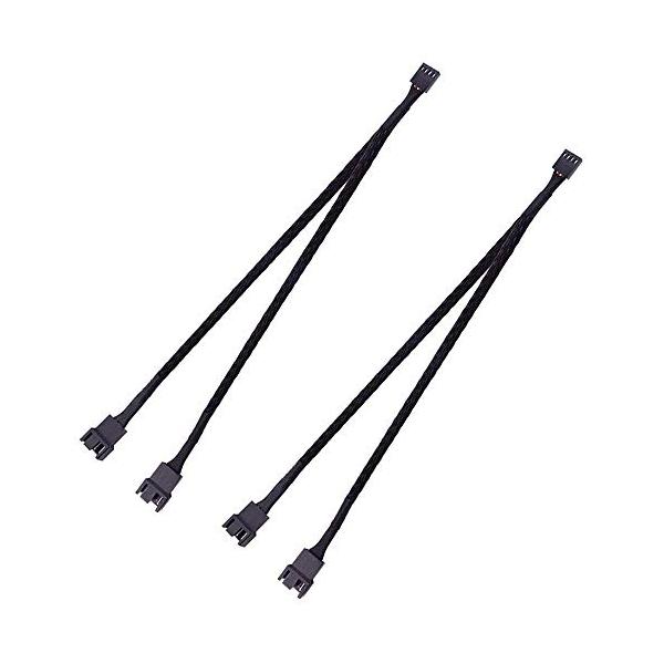 1?2分岐/-/MQN57・Color:1?2分岐・延長ケーブルのエンクロージャはブラックナイロン編組コードでできており、ケーブル管理が強化され、ケースの内部にシームレスに統合されるなめらかな外観を提供します。・PWMファンスプリッタケーブ...