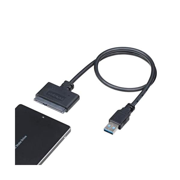 USB 3.0ブラック/2.5インチ SATA/USB3S2SAT3CB・Size:2.5インチ SATAStyle:USB 3.0・パッケージ個数:1・ノートパソコンからSATA SSD/HDDにアクセスできるSATA-USBケーブル・読...