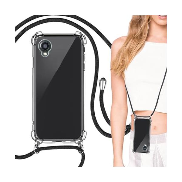 ・クリア+黒いストラップ Digno BX2 Digno BX2A101KC・素材高品質のクリアTPU素材を採用し、心地良い触感で、優れた柔軟性を持ちます、耐衝撃性、分裂防止などの全面保護性も特徴である。ストラップは厳選されたナイロン製で、...