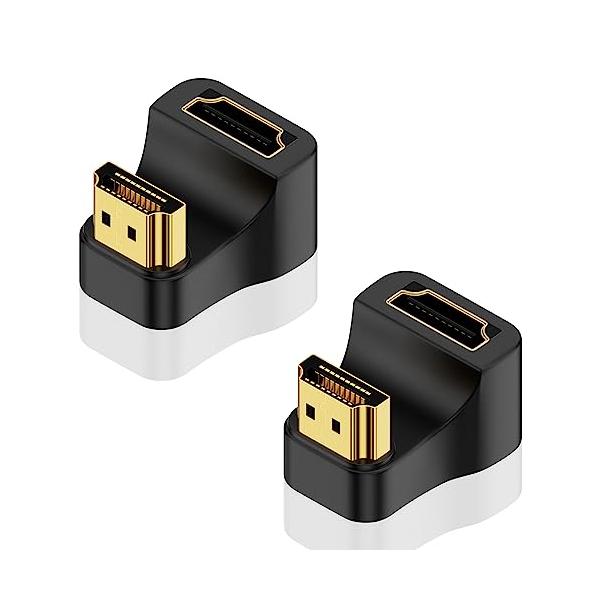 -/下向きHDMI 2個セット/-・Size:下向きHDMI 2個セット・HDMI U字型: HDMI U字型アダプタはU型のデザインが狭いコーナースペースで不便なルーティング問題を解決することができます。また、パソコン横やモニターなどに取...