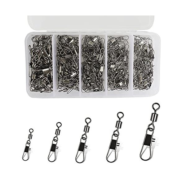 素早くスナップサルカン：SHADDOCKスイベルスナップセはインターロックスナップとローリングスイベルの組み合わせデザインで、道糸とハリスを接続、仕掛けなどと自由にコンビネーションでき、ルアーや仕掛けのは簡単になる！・悩みない：多回使用で金...