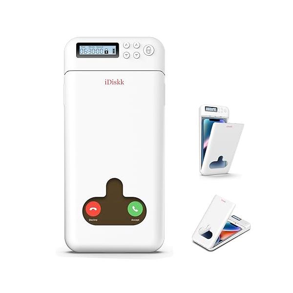 ホワイト/6.7インチ/iDiskk-LOCKER03-White・Size:6.7インチColor:ホワイト・「タイマーロッキングコンテナ」タイムロックボックスの蓋にタイマー式の鍵が付いて、最短1分から最長99時間59分までタイマーをかけ...