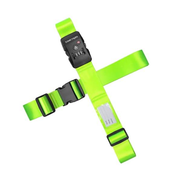 グリーン/十字型/TIST03FGAA・Size:十字型Color:グリーン・「TSA認証ロック」：TSA職員が手荷物をチェックする際、ロックを壊すことなく中身を確認できるので安心。旅行のセキュリティを強化します。・「長さ調節」：小さなキャ...