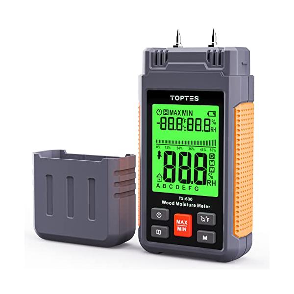 オレンジ/-/TS-630OR0017・Color:オレンジ・パッケージ個数:1・ピンタイプ及び電池式: TopTesの水分計TS-630は、電池式のピン型水分計です。ステンレス製のピンを木材や建材の表面に差し込むと、正確な数値を読み取るこ...