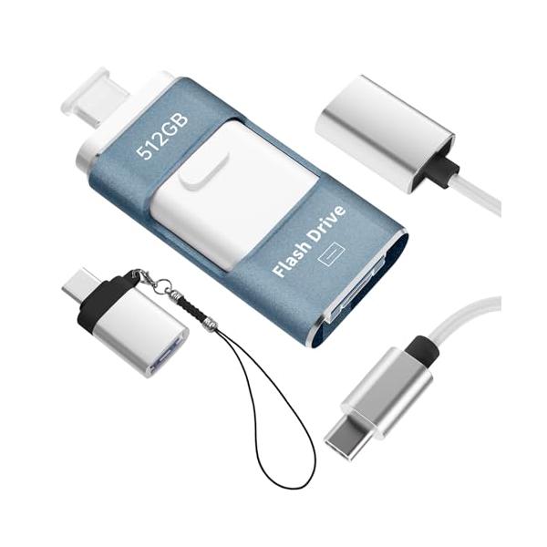 ブルー/512GB/S3-NO2-512BL・Size:512GBColor:ブルー・完全アプリ不要のUSBメモリ、操作簡単このUSBメモリ512gbは、アプリをダウンロードする必要がなく、スマホのアルバムから動画や写真データをUSBメモリ...